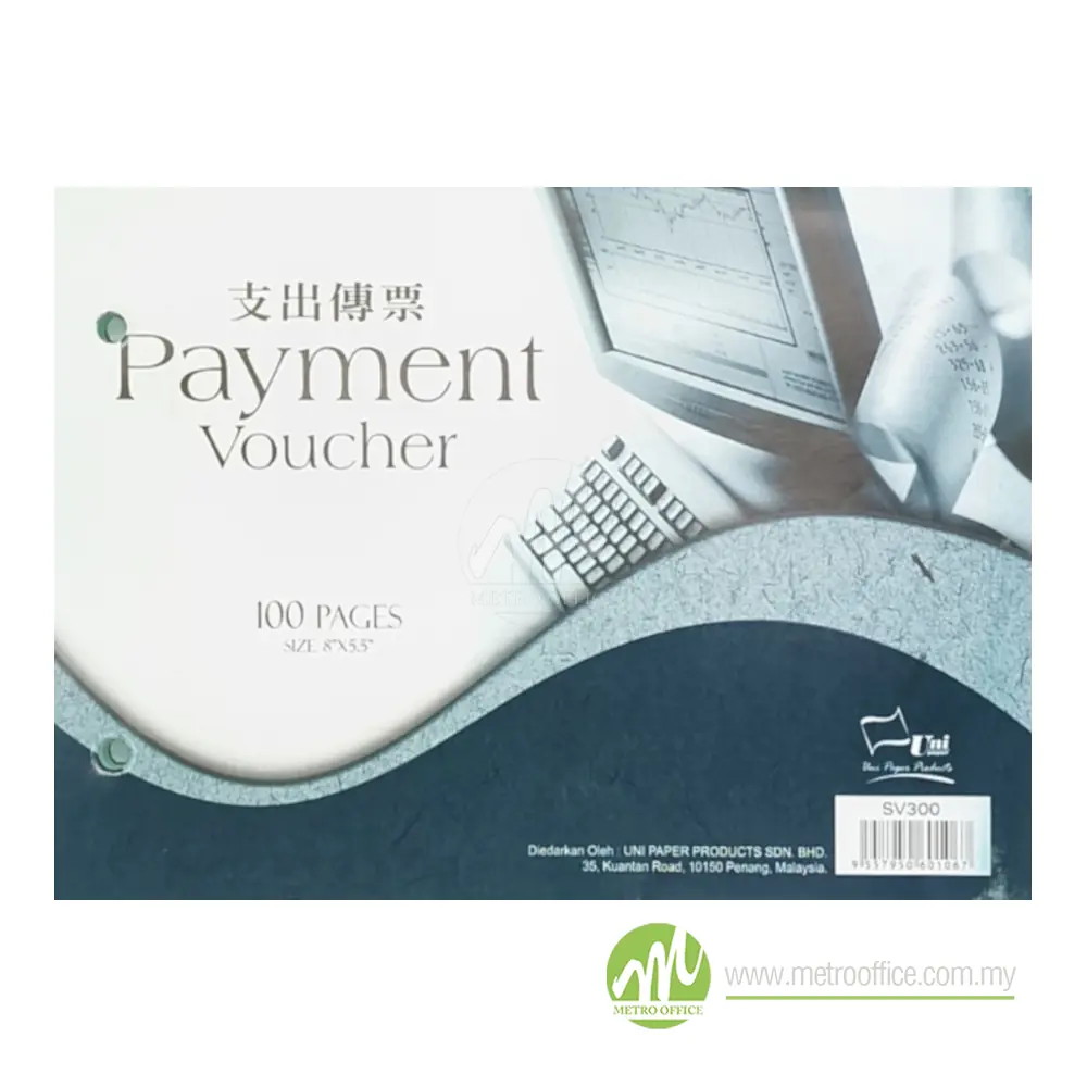 Uni Paper Uni Sv300 Payment Voucher 100'S - Metro Office Products
